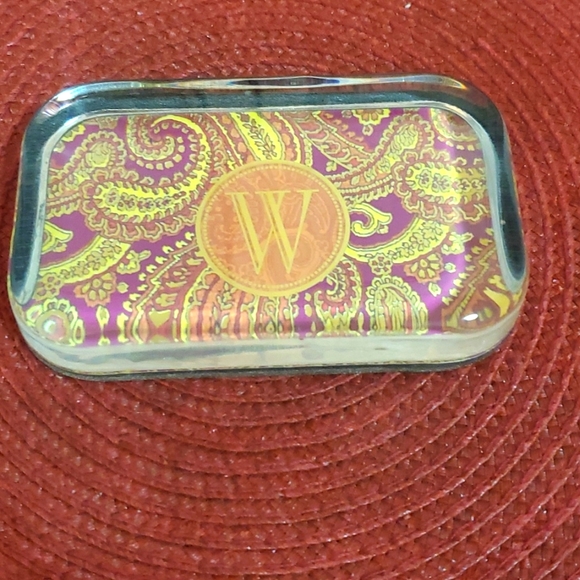 Punch Studio | Office | Punch Studio Crystal Monogram Paperweight ...